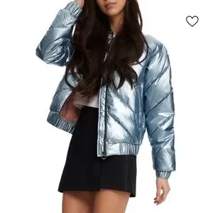 Noize | Jackets & Coats | Noize Amber Metallic Short Puffer Down Filled ...